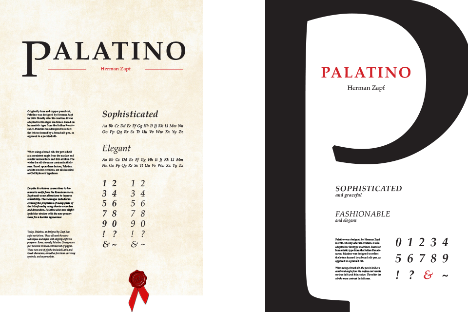 Palatino Typeface Poster